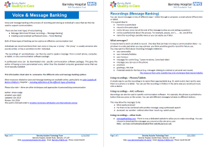 Voice & Message Banking