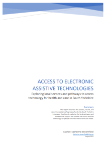 Access to Electronic Assistive Technologies in South Yorkshire Report