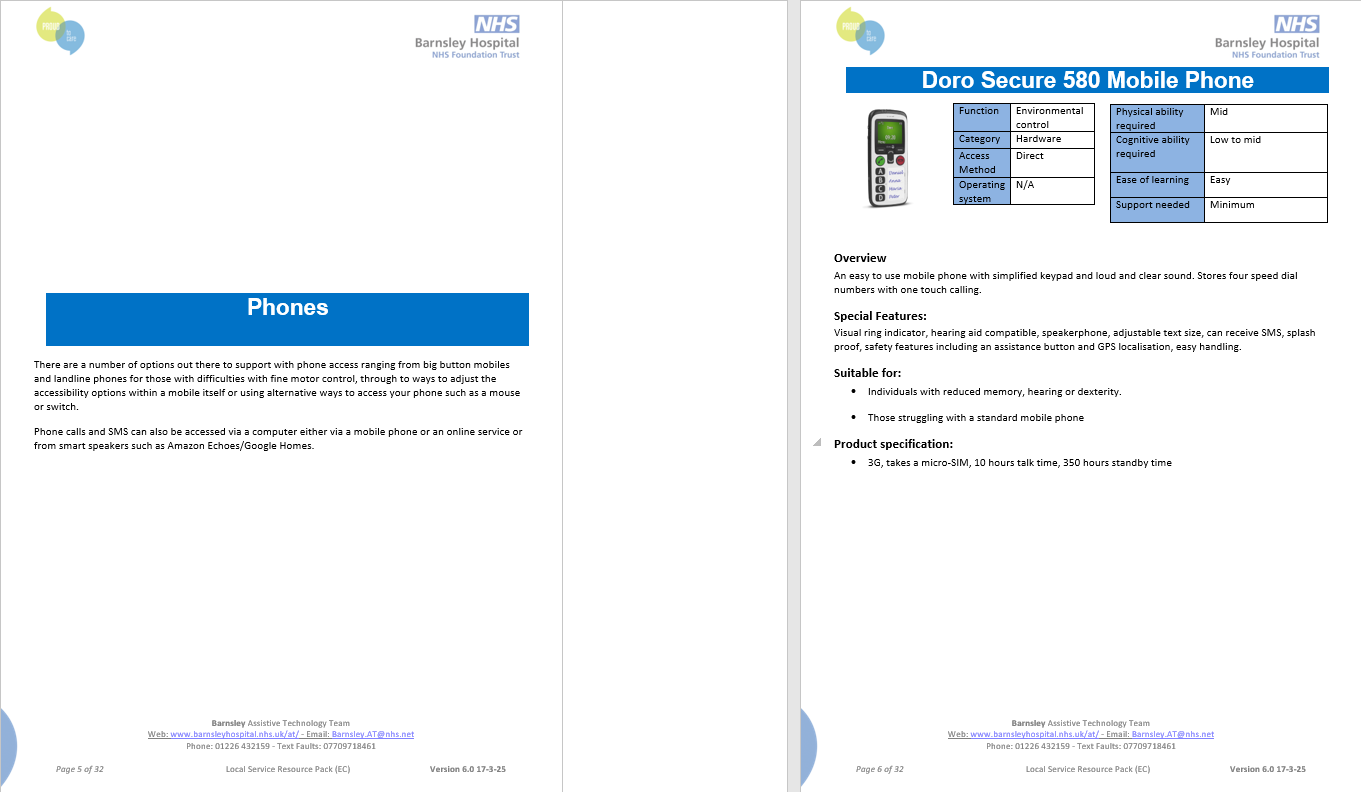 Local Services Assistive Technology Resource Pack: Environmental controls
